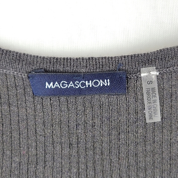 Magaschoni | Sweaters | Magashoni Hilow Mixed Media Top | Poshmark